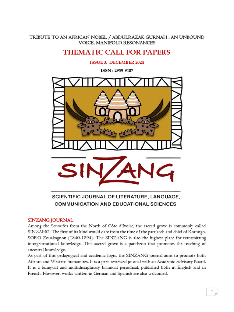 Thematic Call For Papers 1 | PDF | Postcolonialism