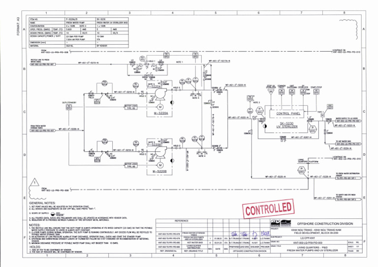 KNT 002 LQ Pr9 Pid 009 - 1 - LQ P Id Fresh Water Pumps and Uv ...