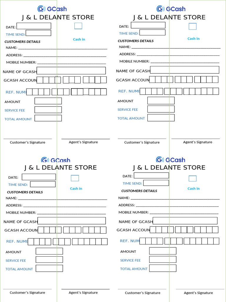 Gcash in Form 4x1 | PDF
