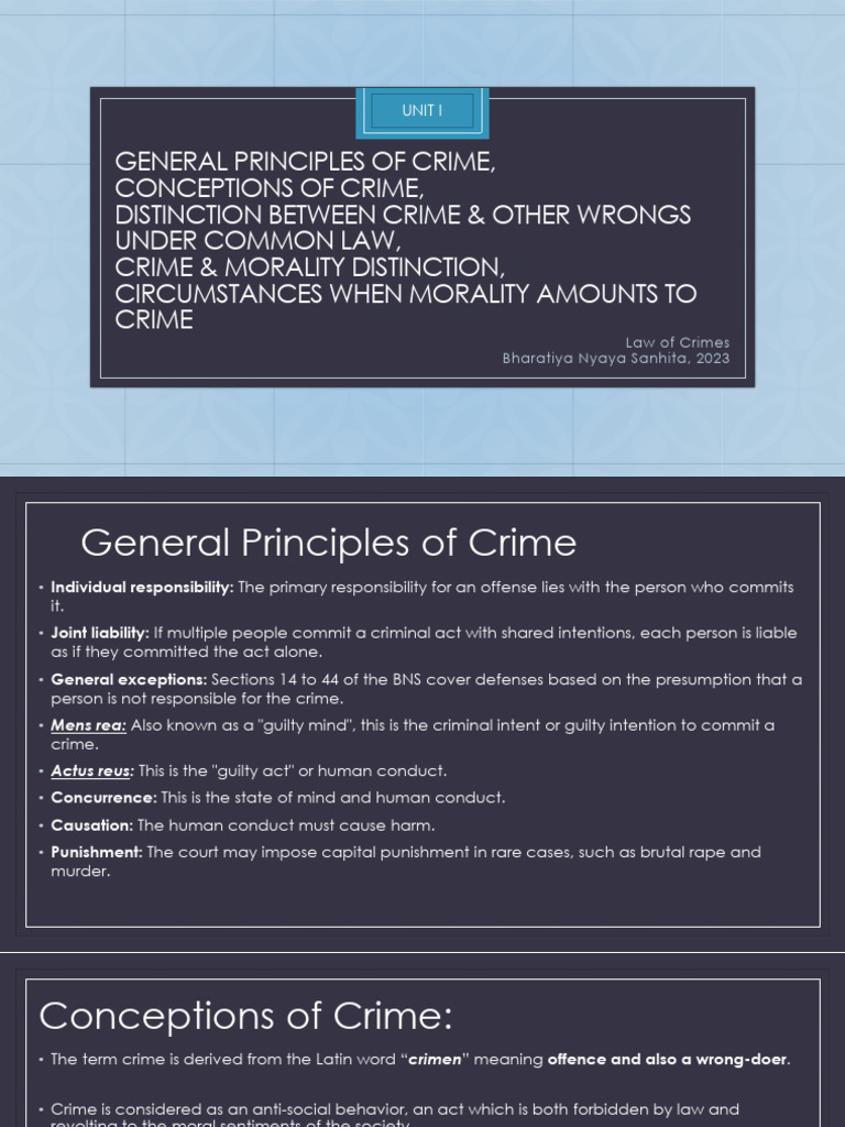Principles of Crime and Morality Distinction | PDF | Crimes | Crime ...