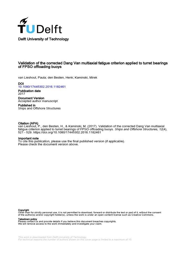 Paper 2015 PVL Journal Revised Version 13.04.2016 | PDF | Fatigue ...