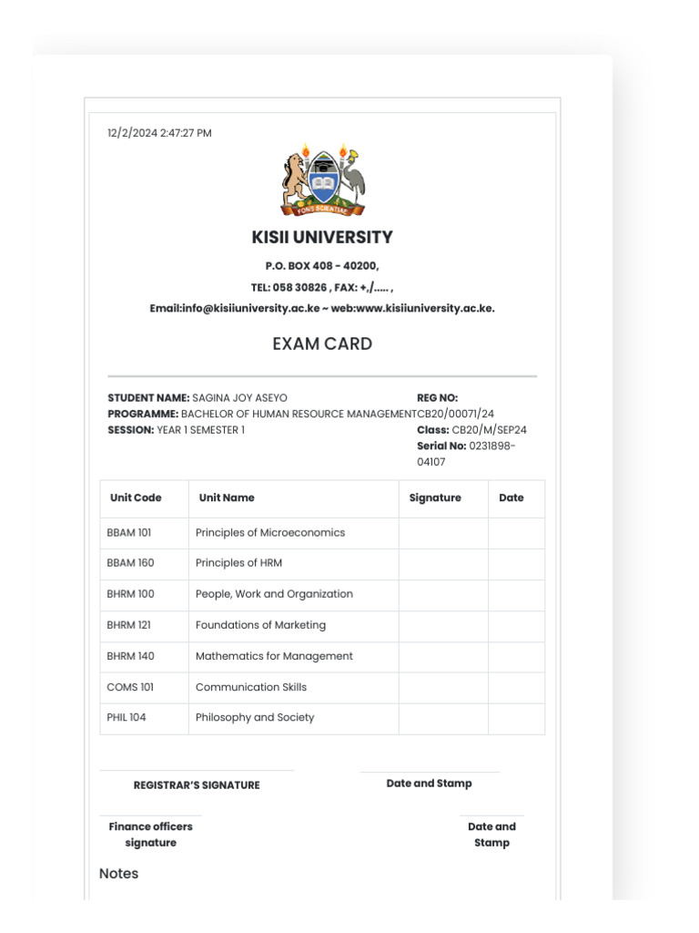 Kisii University | PDF