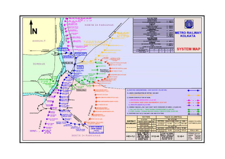 Metro Kolkata Zonal Rly System Map - 2022_copy | PDF
