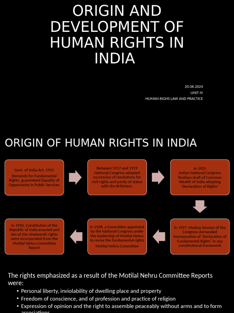 Origin and Development of Human Rights in India | PDF | Human Rights ...