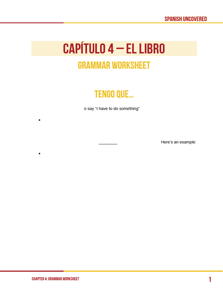 Ch4 Grammar Worksheet-4 | PDF