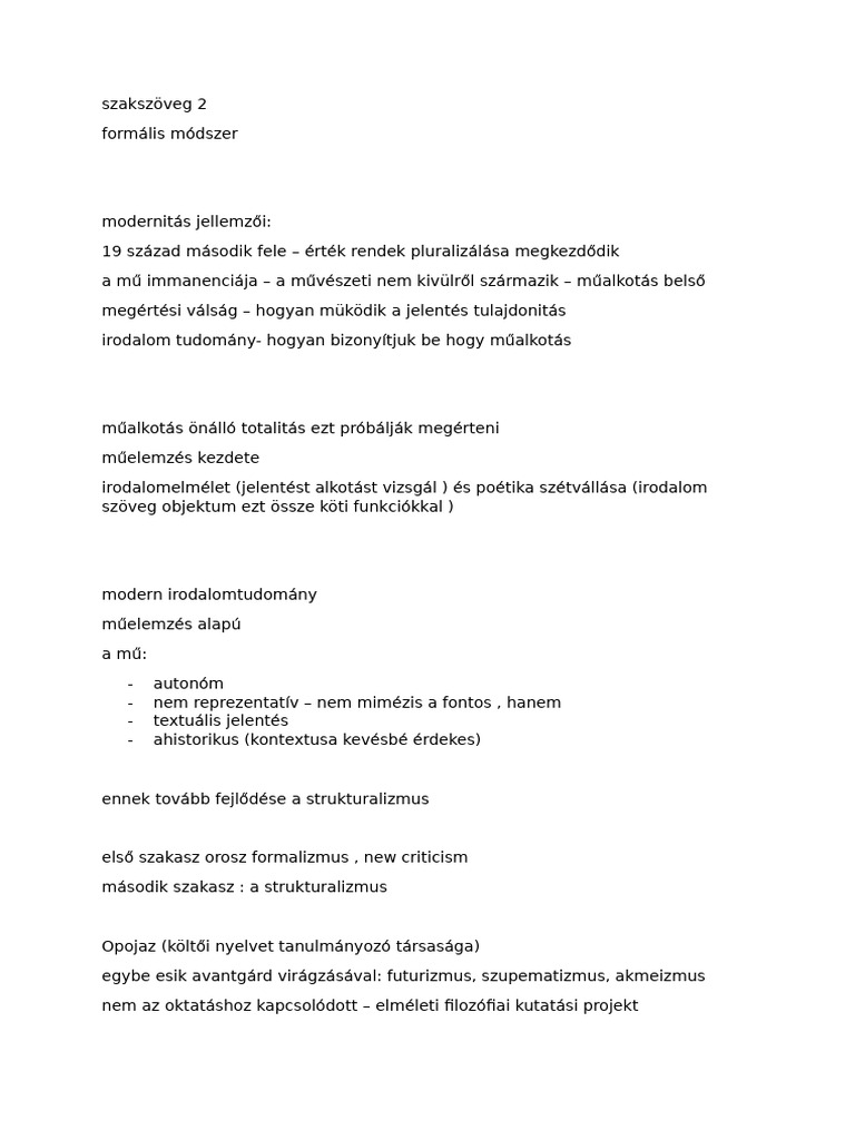 Szakszöveg 2 Formalis | PDF