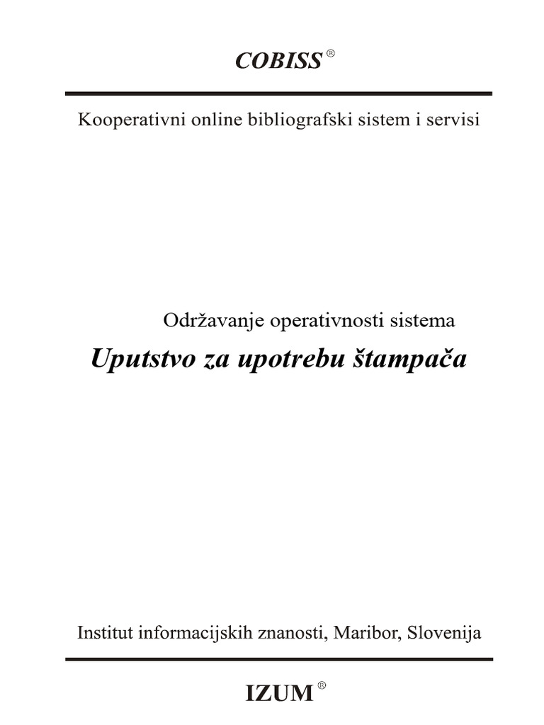 Uputstva Za Upotrebu Stampaca Zebra GK420t | PDF