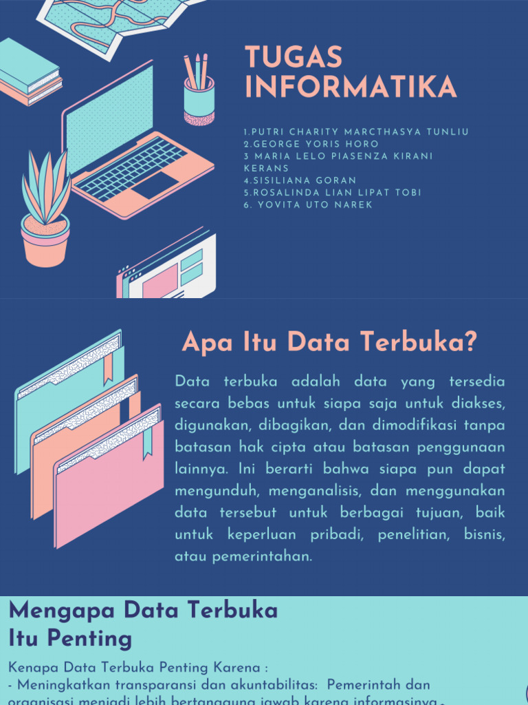 Biru Elemen & Mockup Isometrik Teknologi Dalam Pendidikan Presentasi ...