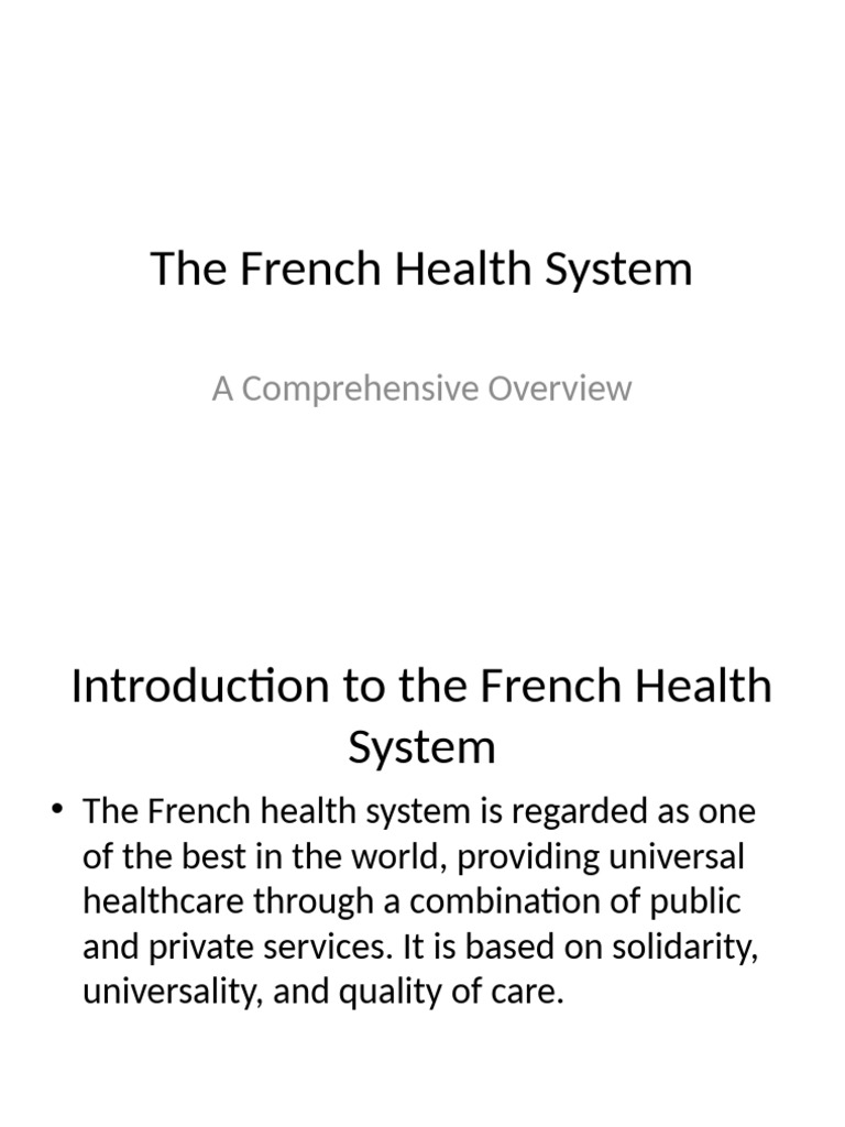 French Health System Detailed | PDF | Health System | Health Care