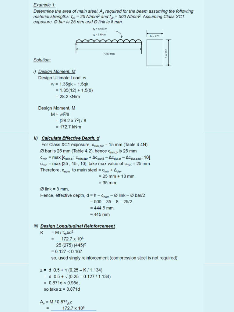 Example Rectangular Beams | PDF