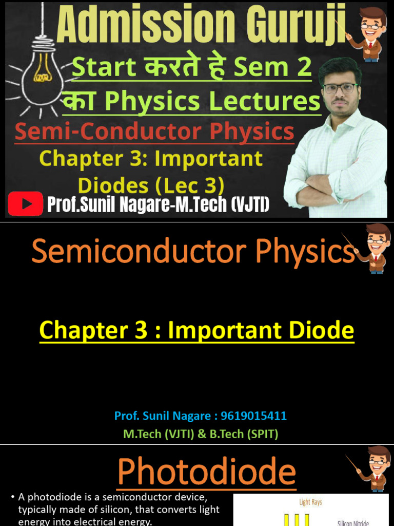 CH 3-Important Diode-Phy 2-Semiconductor Physics | PDF | P–N Junction | Diode