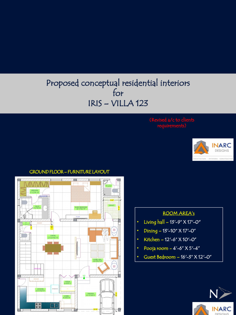 Presentation On IRIS Villa 123 - Revised As Per Clients Req. | PDF | Bedroom | Room