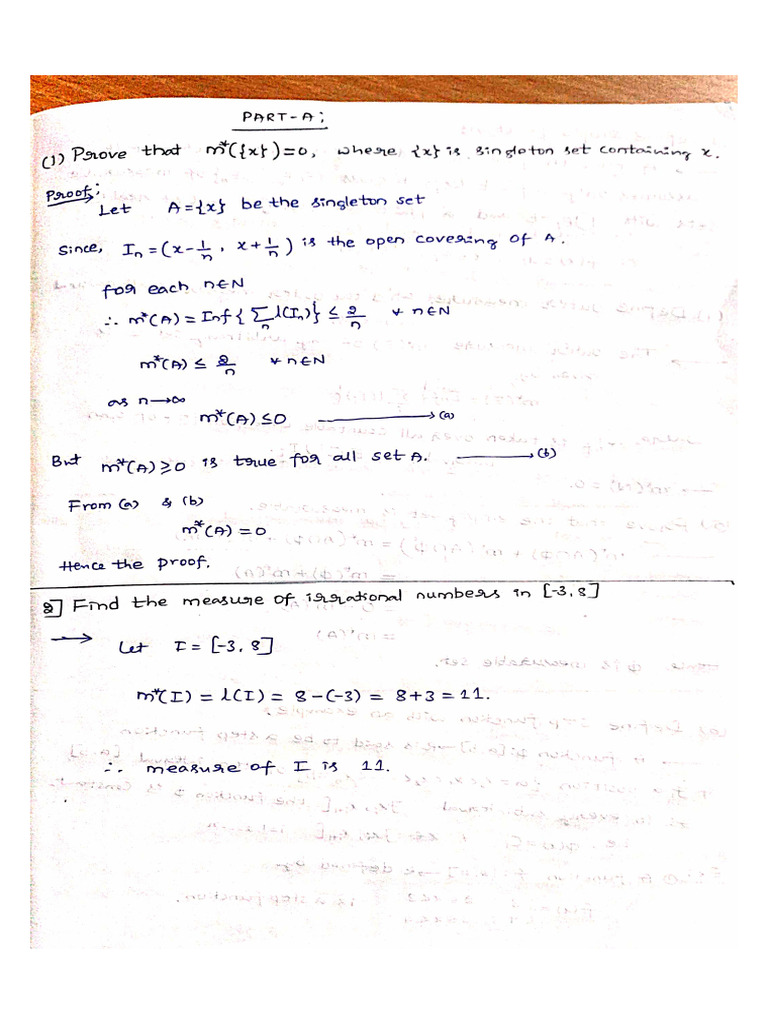 Measure Theory Ass-1 | PDF