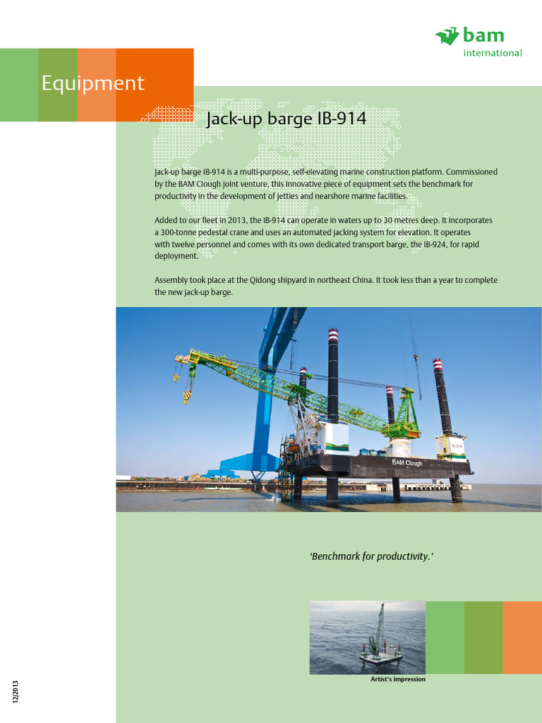 10 MCD IB914 Jack-Up Barge | PDF | Deep Foundation | Crane (Machine)
