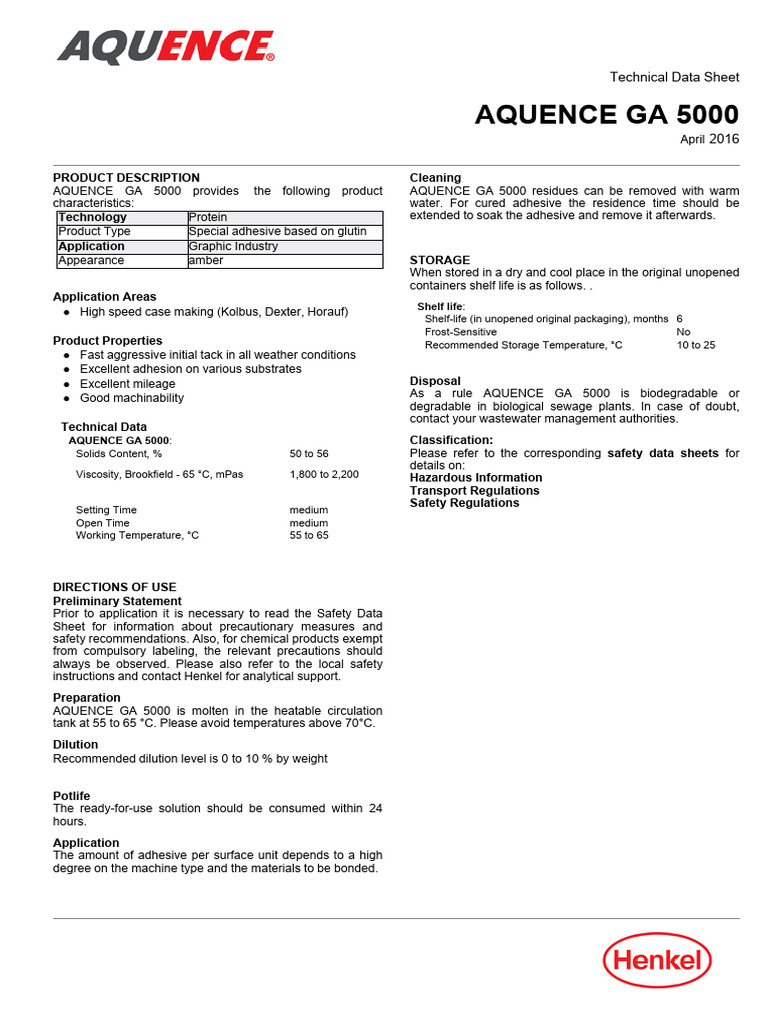 Henkel Jelly Glue AQ-GA-5000 | PDF | Legal Liability | Adhesive