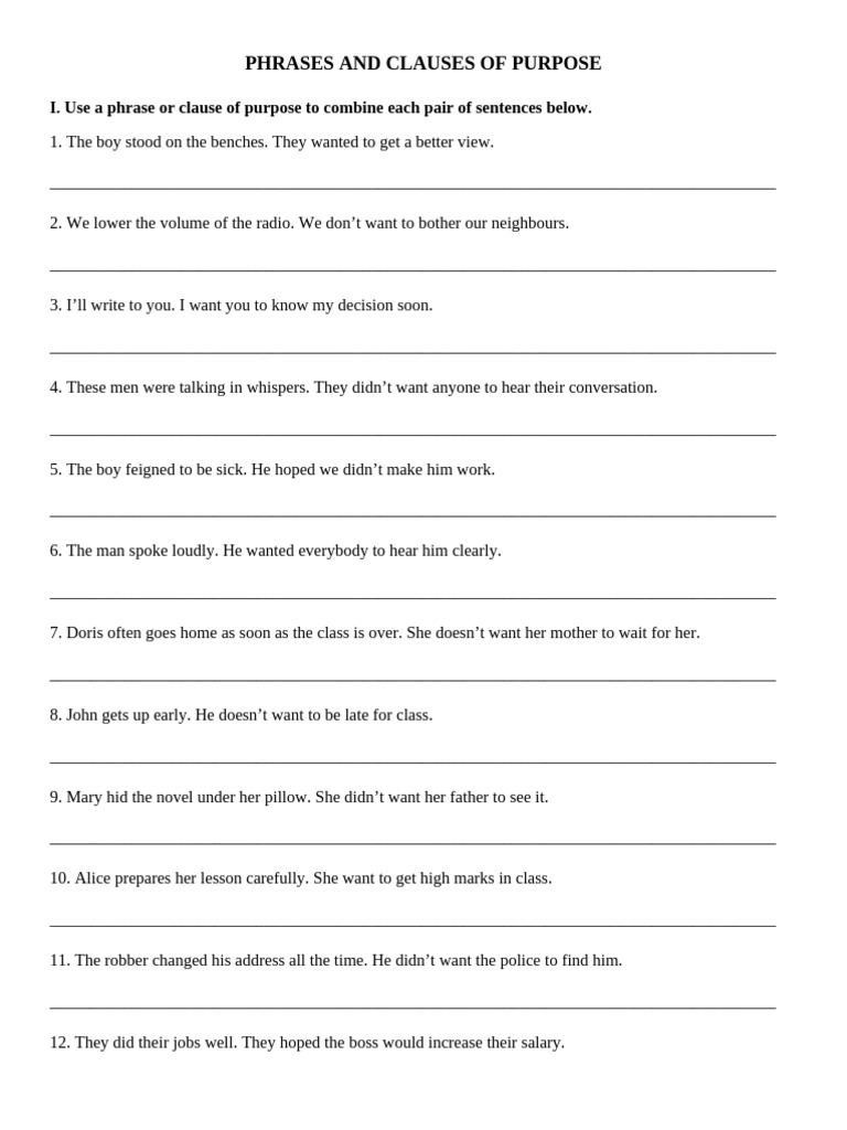 5 - Phrases and Clauses of Purpose | PDF