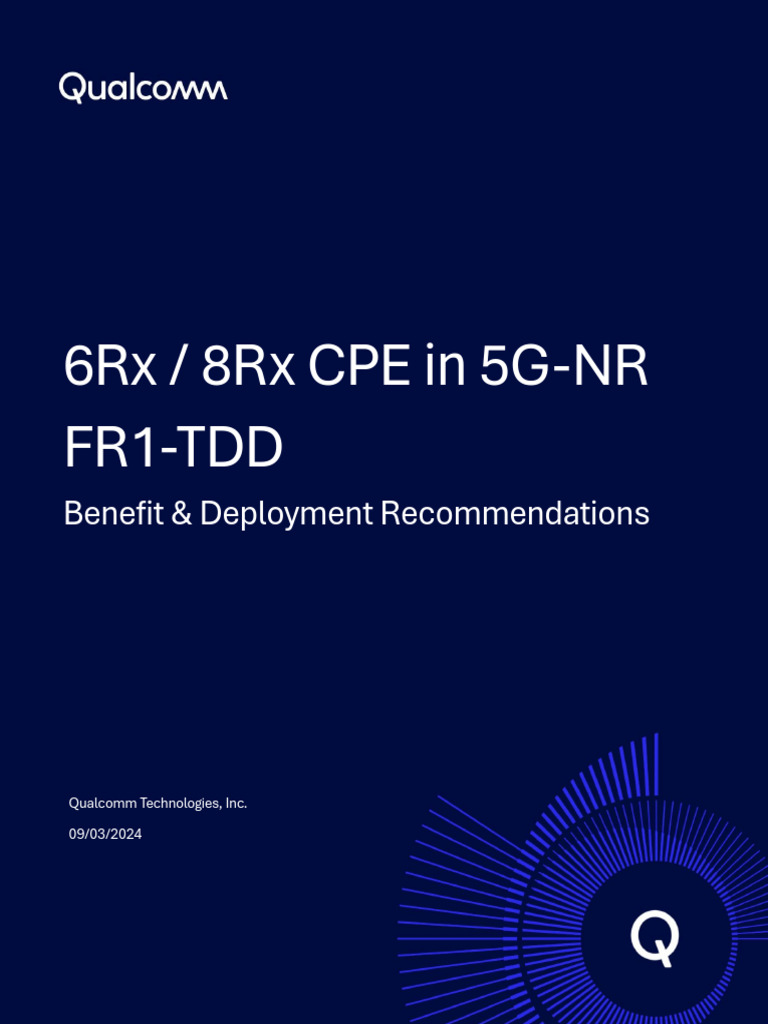 6Rx & 8Rx CPE Benefits in 5G-NR | PDF | Antenna (Radio) | Mimo
