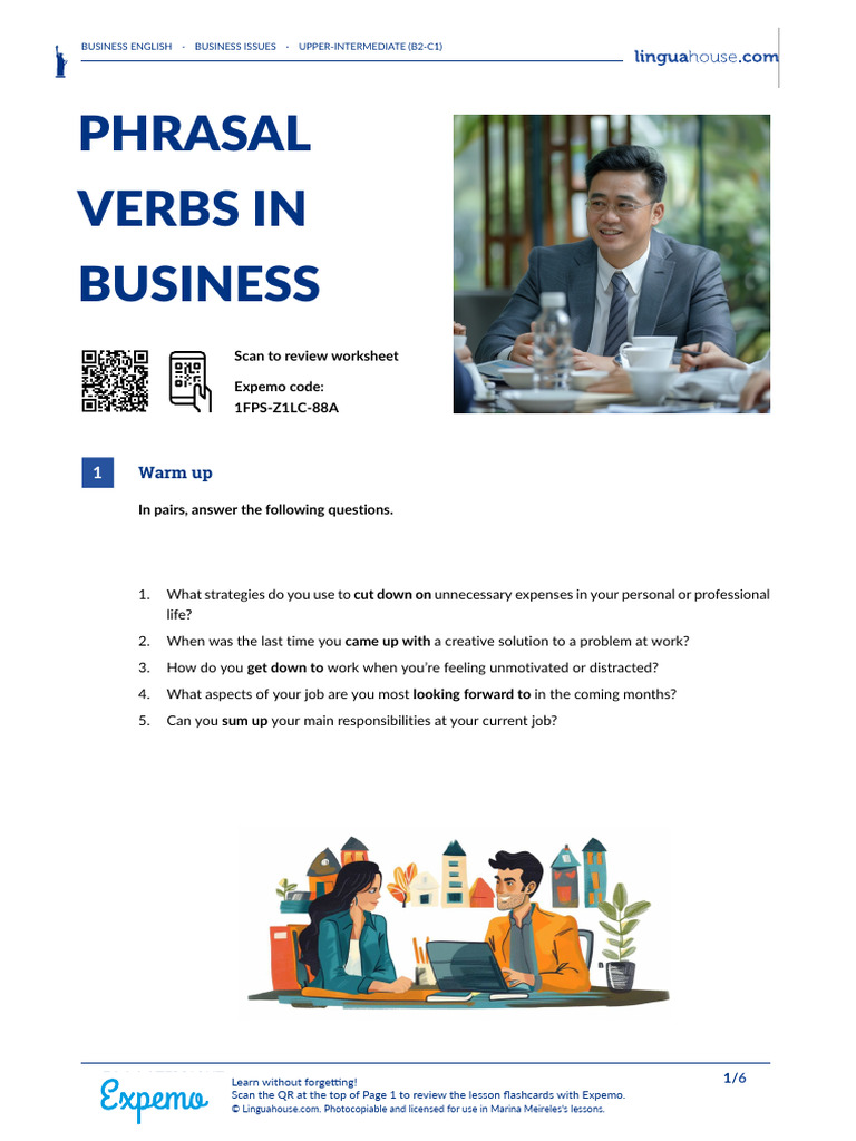 Business English: Phrasal Verbs Guide | PDF | Human Communication
