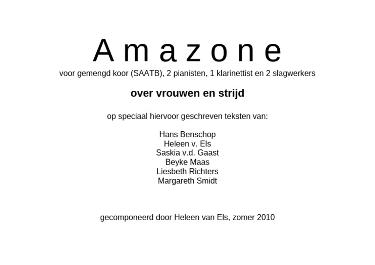 A M A Z o N e Titelblad 1e Pagina | PDF
