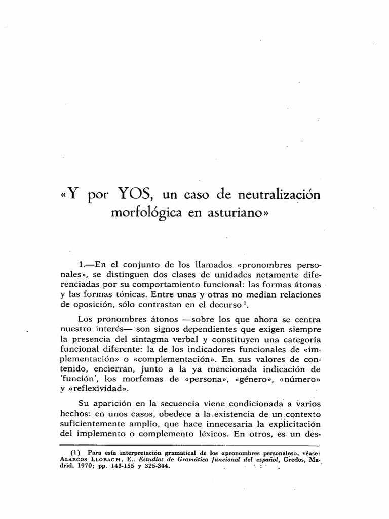 Ypor Yos | PDF | Verbo | Pronombre