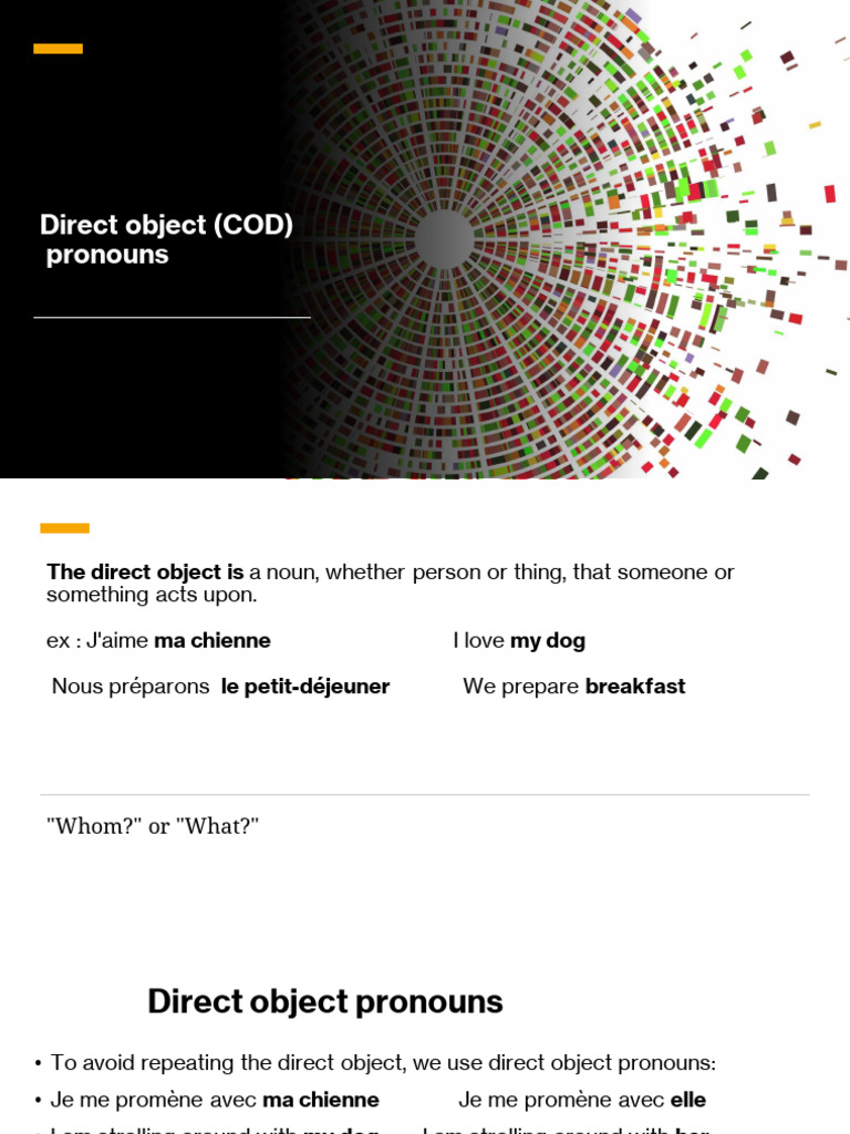 Direct Object (COD) Pronouns | PDF
