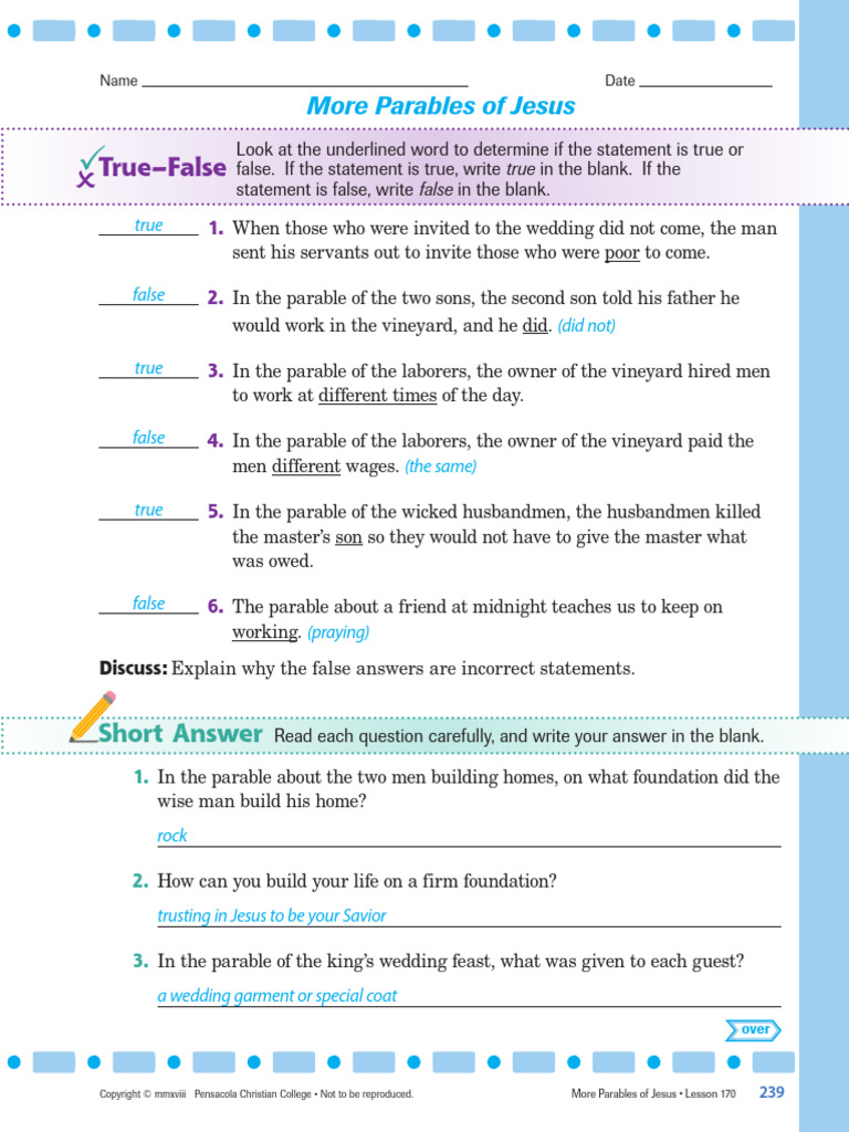 Understanding Jesus' Parables: Lessons | PDF | Forgiveness | Jesus