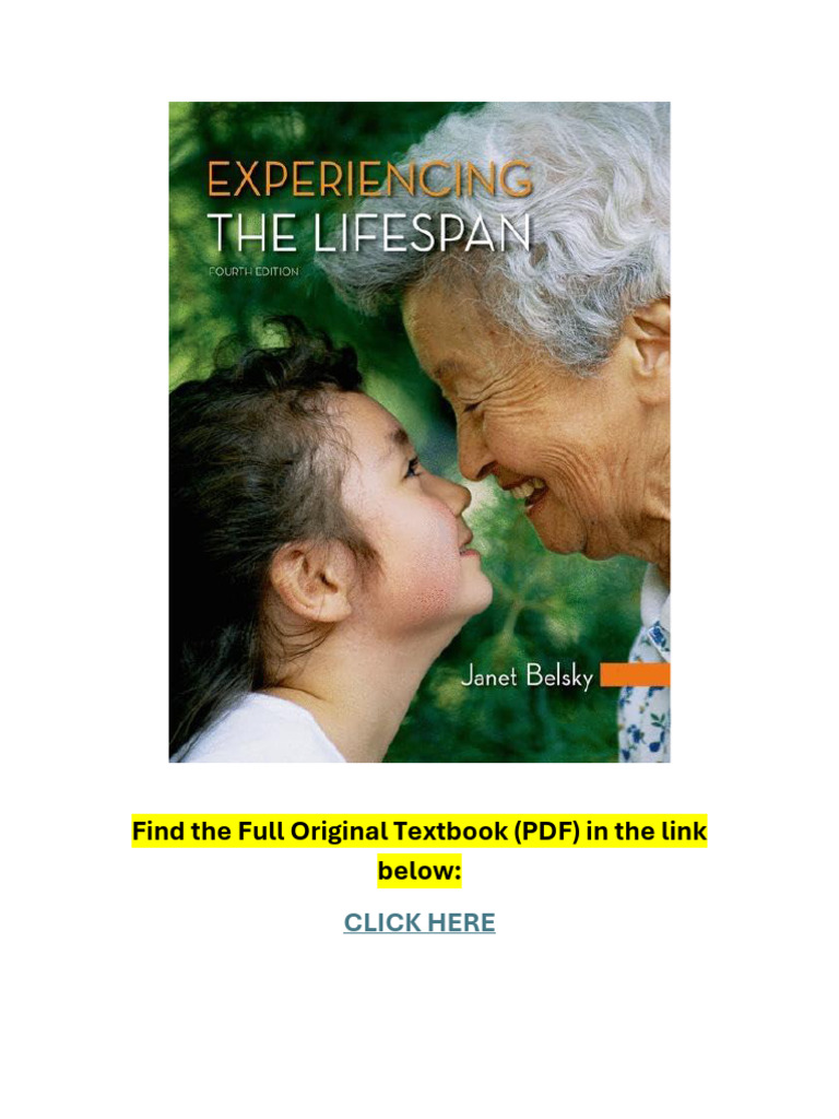 Experiencing the Lifespan Overview | PDF | Developmental Psychology ...