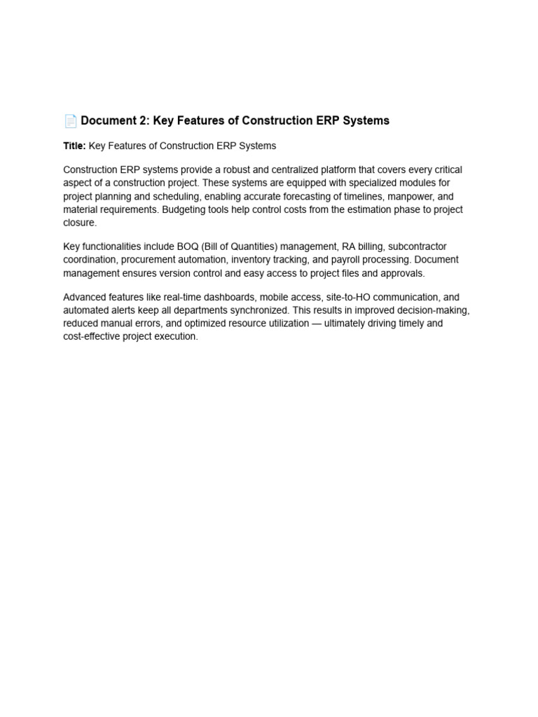 Key Features of the ERP (2) | PDF