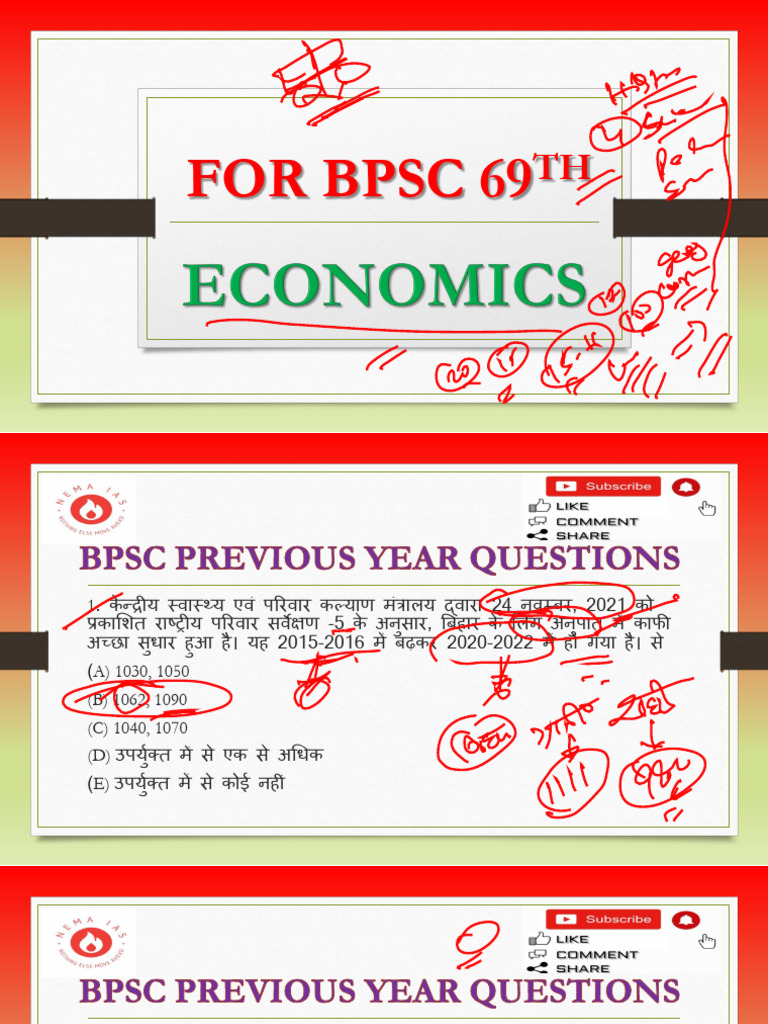 BPSC Economics Pyq | PDF