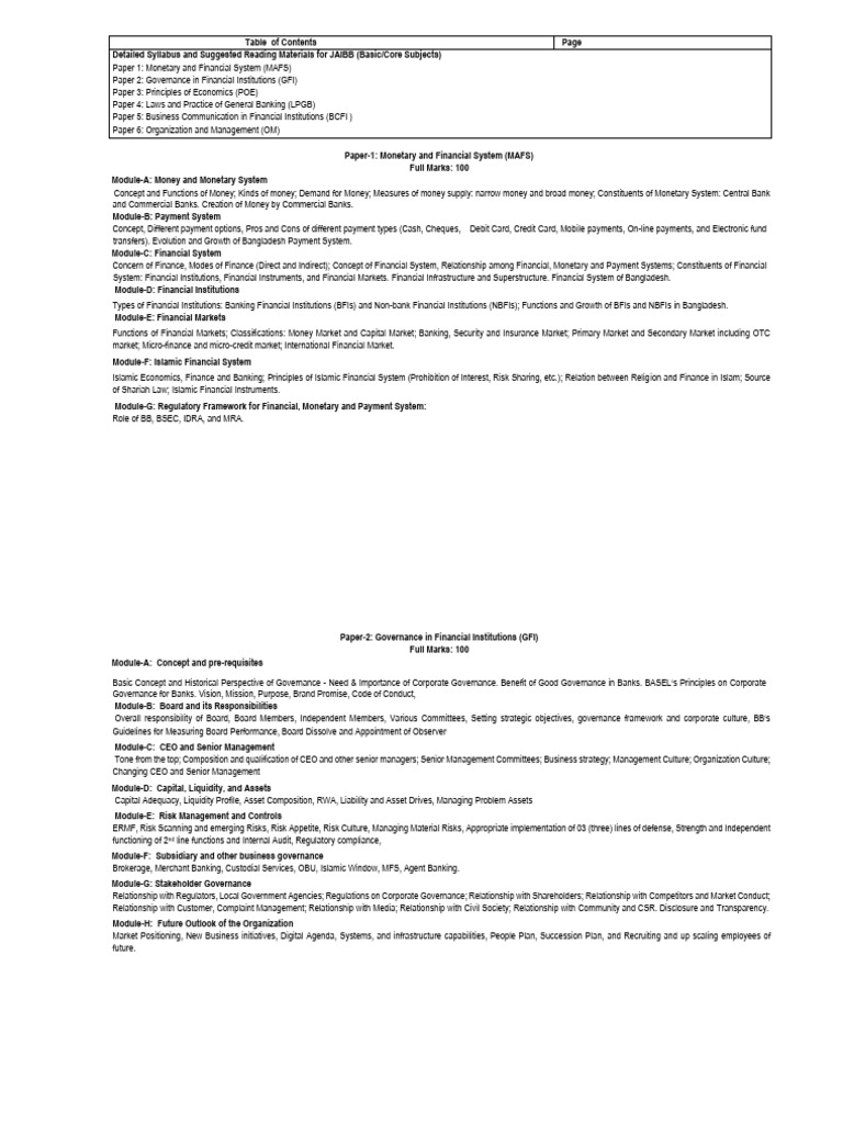 Syllabus IBB | PDF | Macroeconomics | Economics