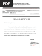 Medico-Legal Certificate Sample | PDF