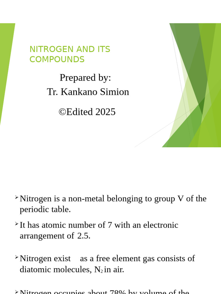 Nitrogen and Its Compounds Notes f3 | PDF | Nitrogen | Nitric Acid