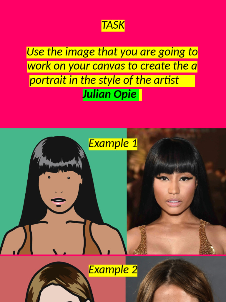 Julian Opie Inspired Portrait | PDF