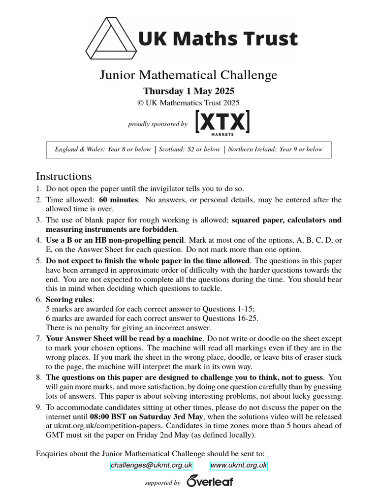 JMC 2025 Paper | PDF | Pound (Mass) | Kilogram