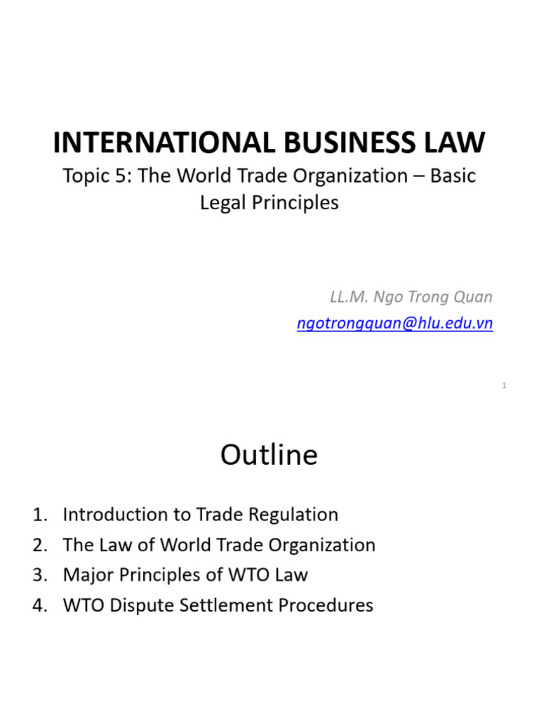 International Business Law | PDF | World Trade Organization | Most ...