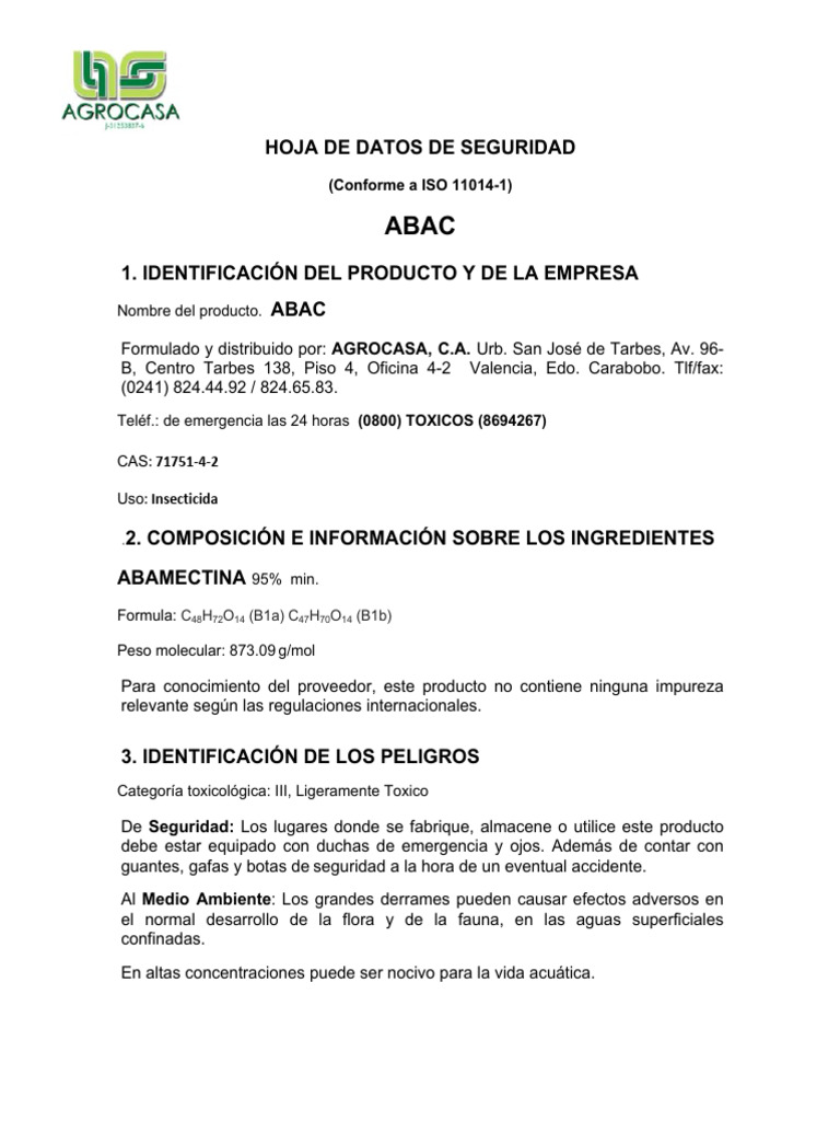 1 HS Abac | PDF | Agua | Combustión