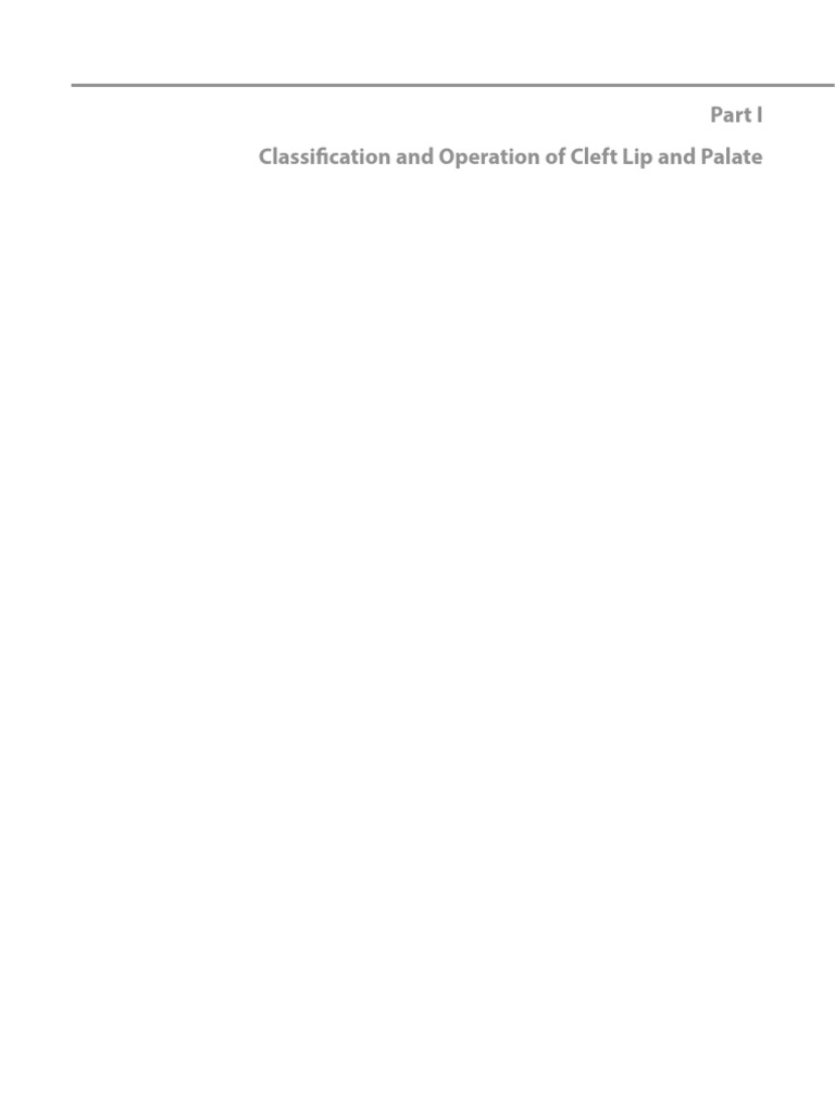 Classification and Operation of Cleft Lip and Palate | PDF