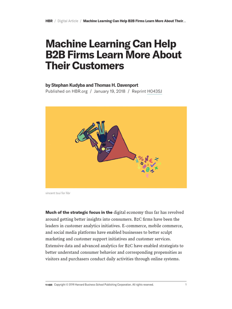 Machine Learning B2B Customers Insights | PDF | Artificial Intelligence ...