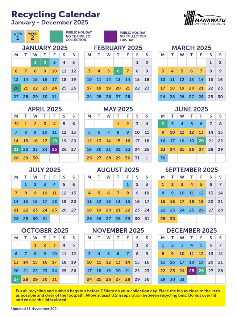 St Albans 2025 Waste Collection Calendar | PDF | Waste