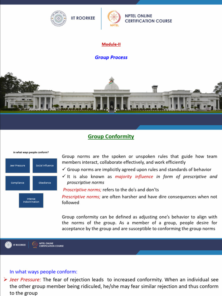 02 Unit-2 - Group Process Part I | PDF | Conformity | Deviance (Sociology)