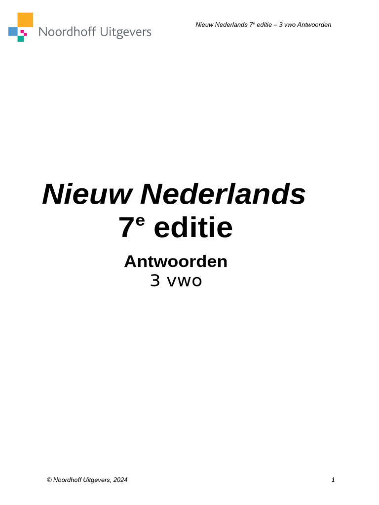 NN7 3V Antwoorden 4 | PDF