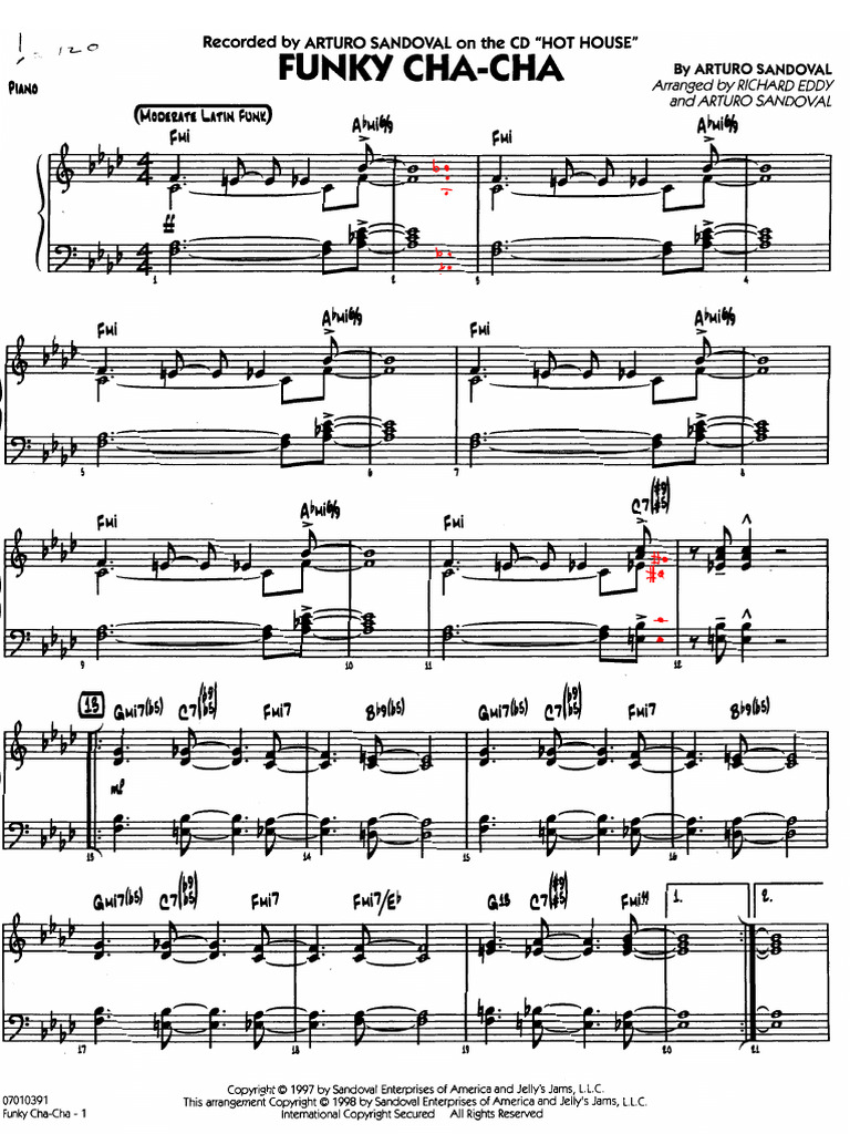Funky Cha Cha Arturo Sandovalpdf | PDF