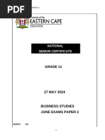 BSTD GR 11 P2 2025 - Moderated | PDF | Business | Thought