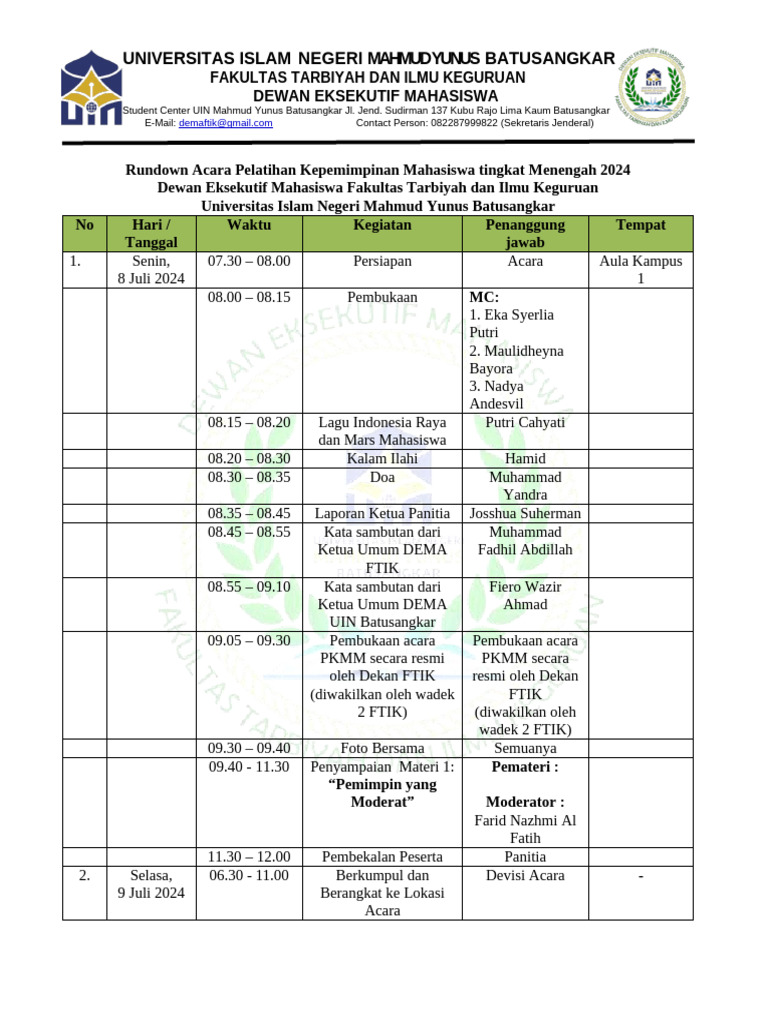 Ra PKMM - Dema Ftik 2024 Fix | PDF