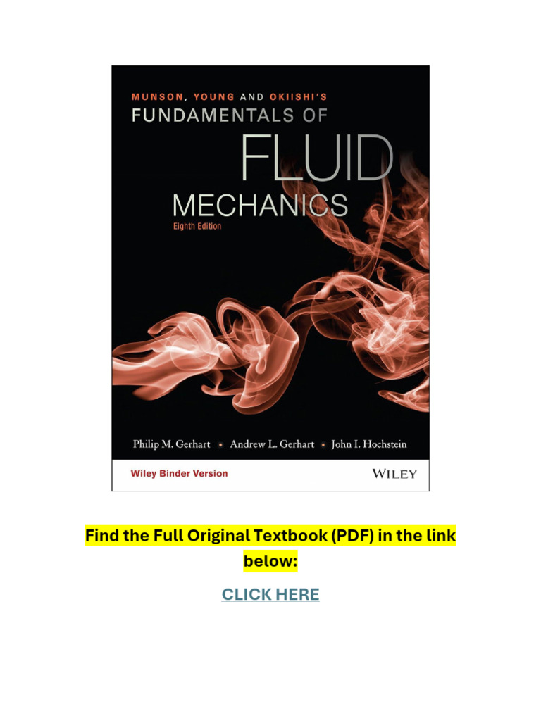 Munson, Young and Okiishi's Fundamentals of Fluid Mechanics, 8th Edition PDF | PDF | Fluid ...