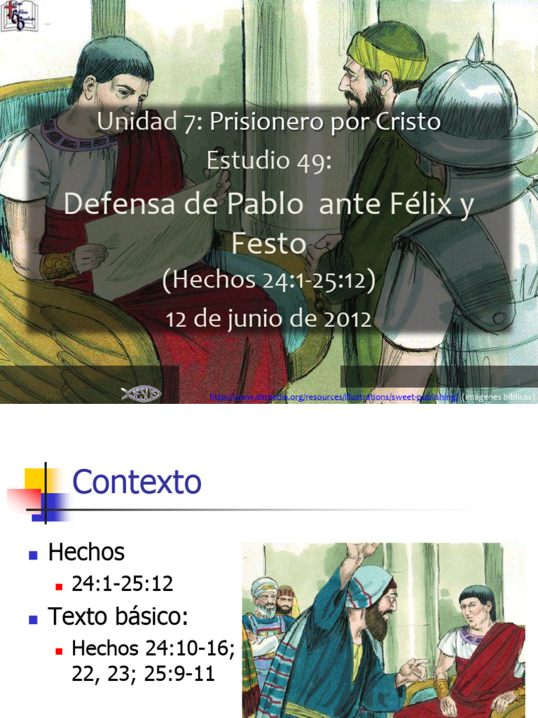 Defensa de Pablo ante Félix y Festo | PDF | Pablo el apóstol | Biblia
