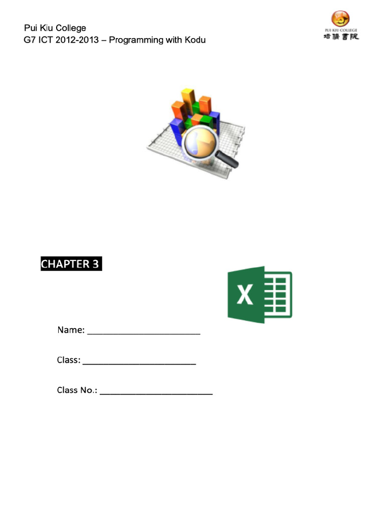 ICT (S) G7 CH3 Spreadsheets Ans | PDF