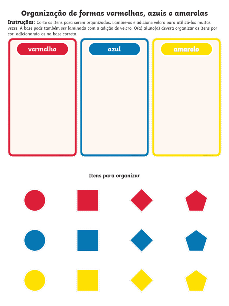 Colour Sorting Activity Set 3 | PDF