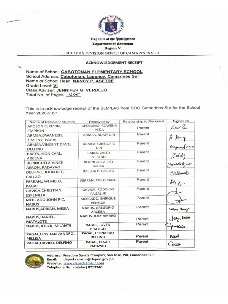 CabotonanES Grade6 | PDF