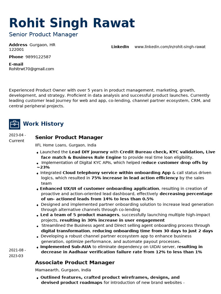 Rohit Singh Rawat - Resume | PDF | Mobile App | Customer Relationship Management